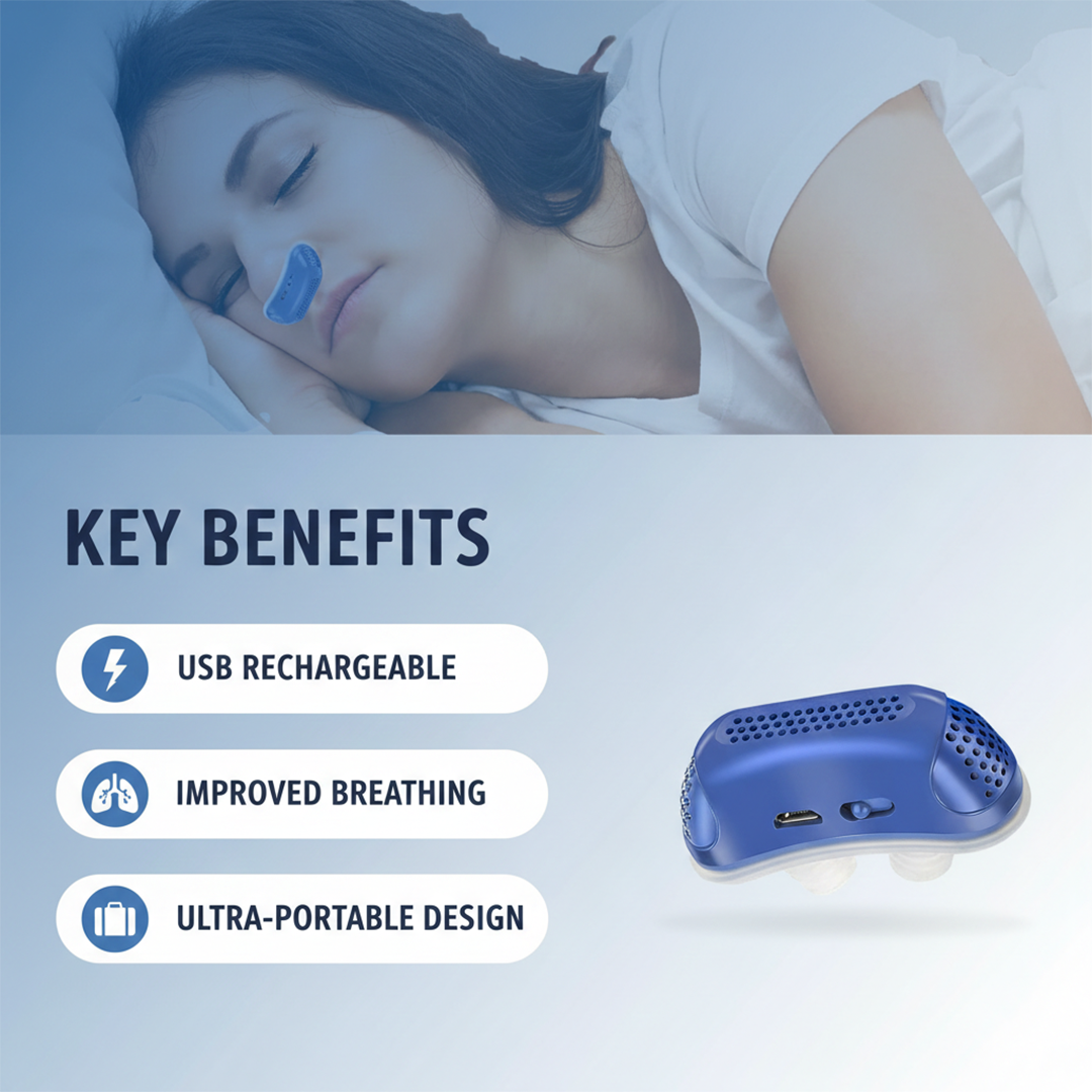 USB Rechargeable Nasal Breathing Device for Travel and Night Use – Luvonic